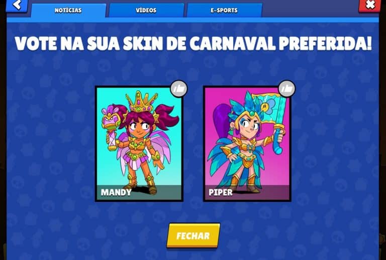 Skin de Carnaval no Brawl Stars: Piper ou Mandy?! Vote agora! | Brawl ...